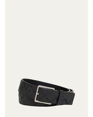 Bottega Veneta Intrecciato Reversible Leather Belt
