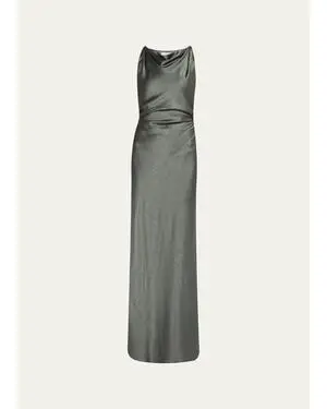 Vince Twist Satin Maxi Dress