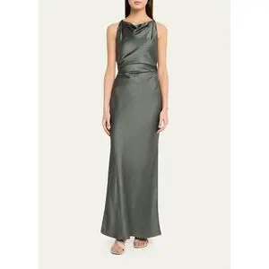 Vince Twist Satin Maxi Dress