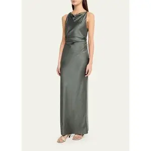 Vince Twist Satin Maxi Dress