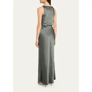 Vince Twist Satin Maxi Dress