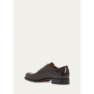 CHRISTIAN LOUBOUTIN Moustachou Red-sole Leather Derby Shoes