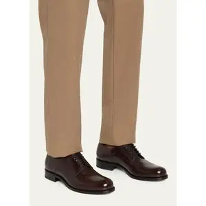 CHRISTIAN LOUBOUTIN Moustachou Red-sole Leather Derby Shoes