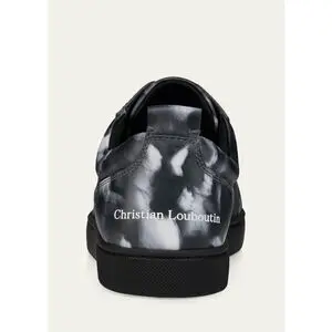 CHRISTIAN LOUBOUTIN Louis Jr Canopee Leather Low-top Sneakers