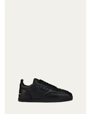 CHRISTIAN LOUBOUTIN Sk Vi Flat Calf Leather Low-top Sneakers - Black