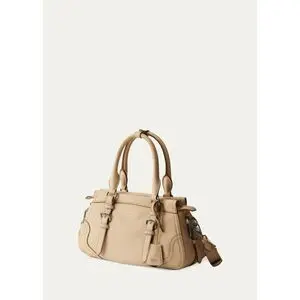 Prada Large Leather Tote Bag - Sable