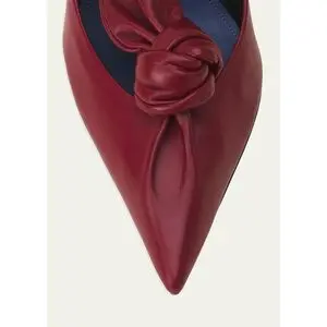 LANVIN 100mm Leather Bow Pumps