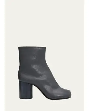MAISON MARGIELA 80mm Tabi Leather Ankle Boots - Grey