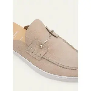 CHRISTIAN LOUBOUTIN Chanme Leather Slides - Beige