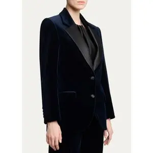 Victoria Beckham Single-breasted Velvet Tuxedo Jacket