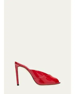 JIMMY CHOO Brigitte 100mm Patent Leather Mule Pumps