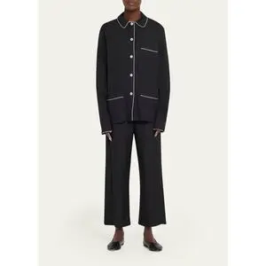 TOTEME Piped Silk Pj Top