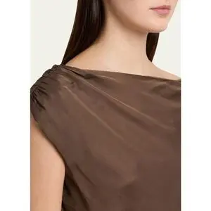 TOCCIN Veda Draped Off-the-shoulder Top