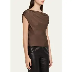 TOCCIN Veda Draped Off-the-shoulder Top