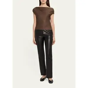 TOCCIN Veda Draped Off-the-shoulder Top