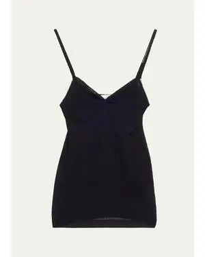 Victoria Beckham Sheer Rib Camisole Top