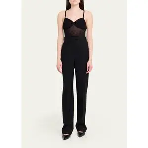Victoria Beckham Sheer Rib Camisole Top