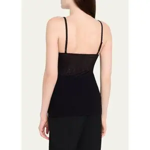 Victoria Beckham Sheer Rib Camisole Top