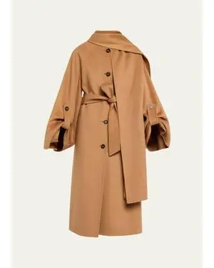 Zimmermann Valiant Wool Scarf Maxi Coat