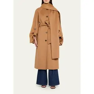 Zimmermann Valiant Wool Scarf Maxi Coat