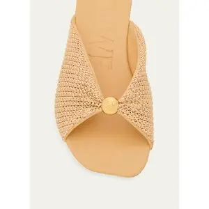 Loewe X Paula's Ibiza Pebble Anagram Flat Slide Sandals