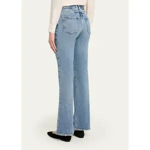 Moussy Vintage Washed Denim Mid-rise Flared Jeans