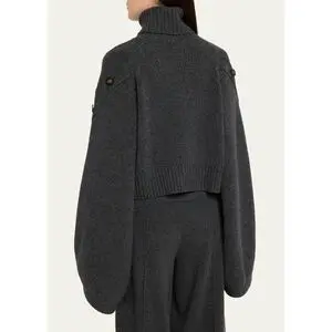 Zimmermann Valiant Buttoned Turtleneck Sweater