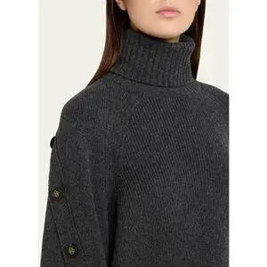 Zimmermann Valiant Buttoned Turtleneck Sweater