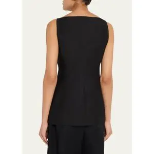 Brioni High-neck Satin Wool Single-breasted Vest