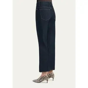 Khaite Clara Mid-rise Kickflare Ankle Jeans