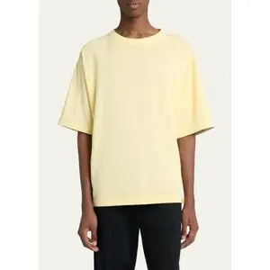Jacquemus Reverse Logo-tape Relaxed Crewneck T-shirt - Light/past