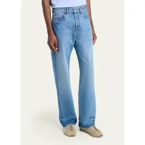 Jacquemus Stonewashed Denim Straight-leg Jeans