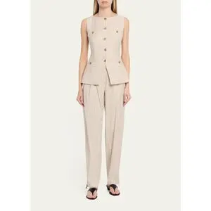 TOCCIN Amra Boat-neck Vest - Desert