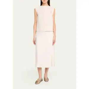 Vince Draped Shoulder Top - Blush Cloud