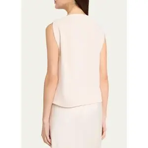 Vince Draped Shoulder Top - Blush Cloud