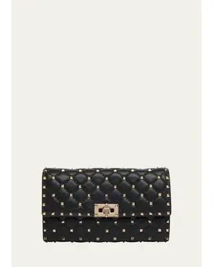 Valentino Garavani Quilted Rockstud Leather Shoulder Bag - Nero