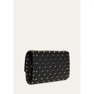 Valentino Garavani Quilted Rockstud Leather Shoulder Bag - Nero