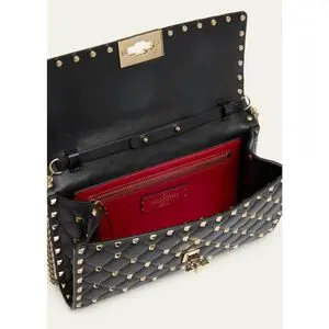 Valentino Garavani Quilted Rockstud Leather Shoulder Bag - Nero