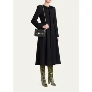 Valentino Garavani Quilted Rockstud Leather Shoulder Bag - Nero