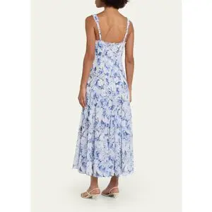 Cinq À Sept Marmo Heirloom Petals Midi Dress