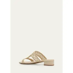 ALEXANDRE BIRMAN 30mm Braided Leather Block-heel Sandals