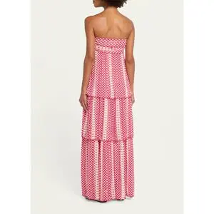 Diane Von Furstenberg Joanne Tiered Polka Dot Maxi Dress