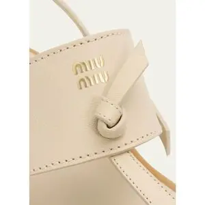 Miu Miu Infradito Knotted Leather Toe-ring Sandals