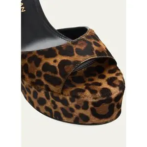 STUART WEITZMAN 130mm Reade -printed Calf Hair Platform Sandals