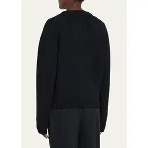 TOTEME Hammered Button Knit Cardigan - Black