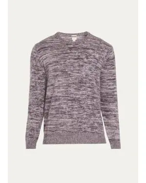 MAURIZIO BALDASSARI Space-dyed Cotton Crewneck Sweater