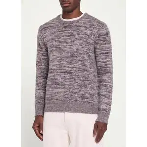 MAURIZIO BALDASSARI Space-dyed Cotton Crewneck Sweater