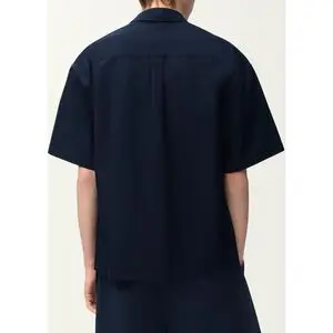 Loewe Short-sleeve Heavy Cotton Button-front Shirt