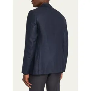 Zegna Woven Houndstooth Single-breasted Sport Coat