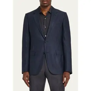 Zegna Woven Houndstooth Single-breasted Sport Coat